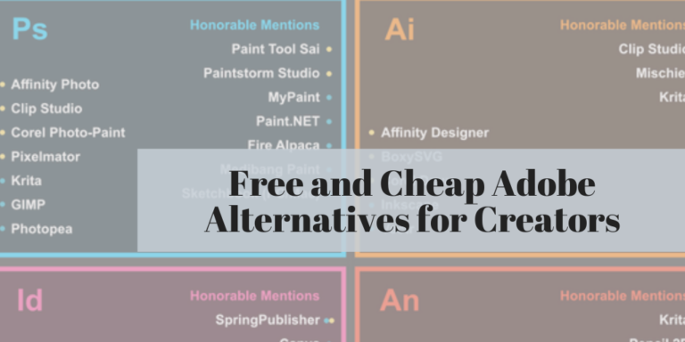 Free and Cheap Adobe Alternatives for Creators - Creator Resource